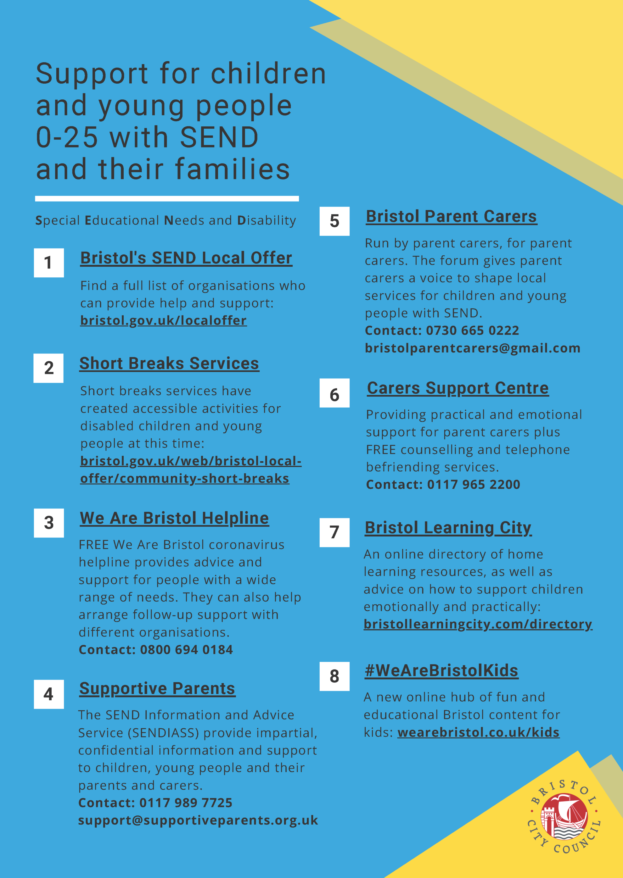 Support for children and young people 0-25 with SEND and their families ... Support for children and young people 0-25 with SEND and their families ...